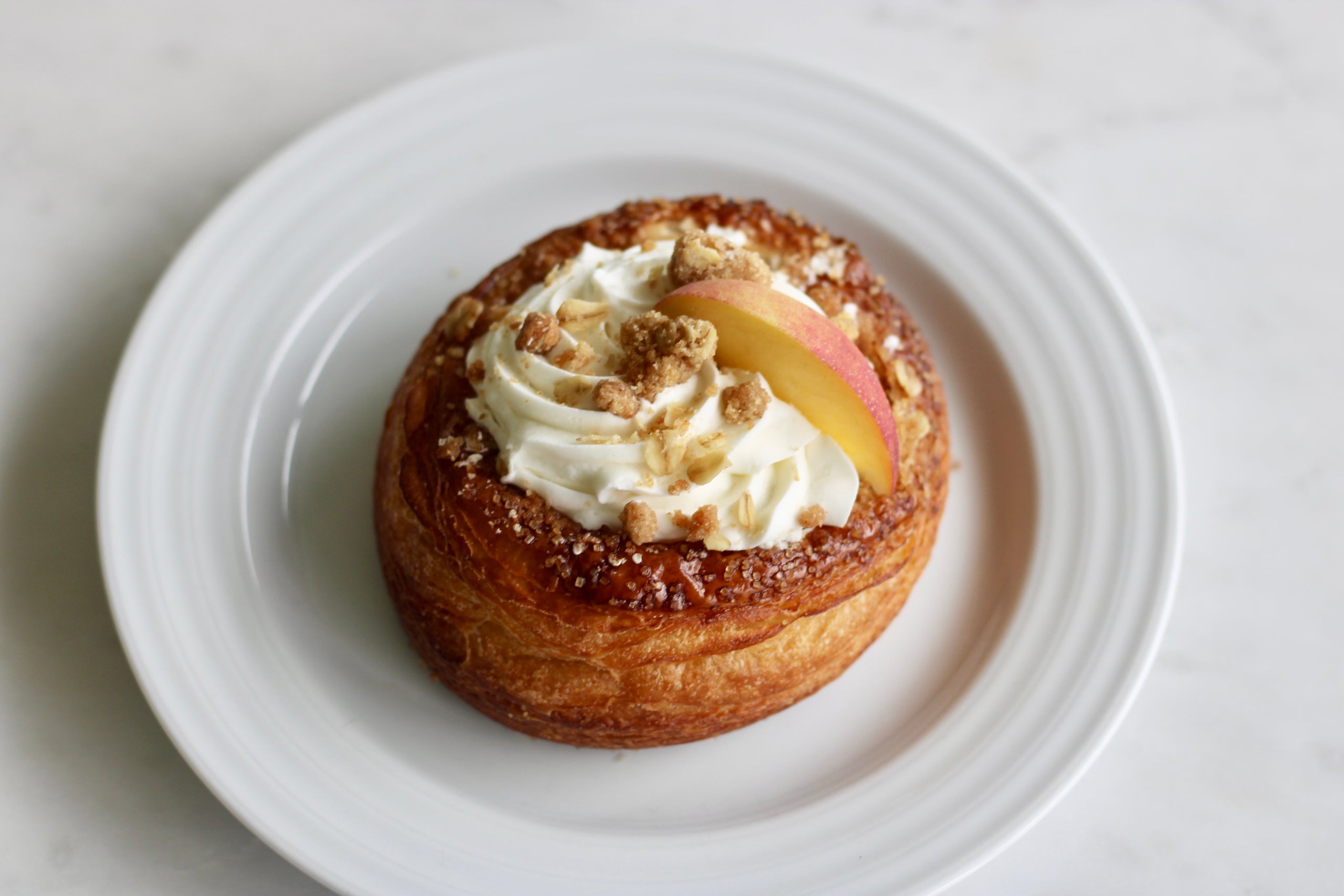 Peach Cobbler Croissant Tart | Brightside Bakeshop Pickup